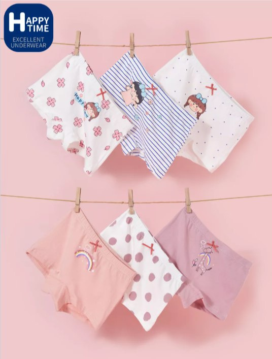 Комплект трусов Девочки Happy Time шорты, хипстеры Хлопок, Спандекс ...