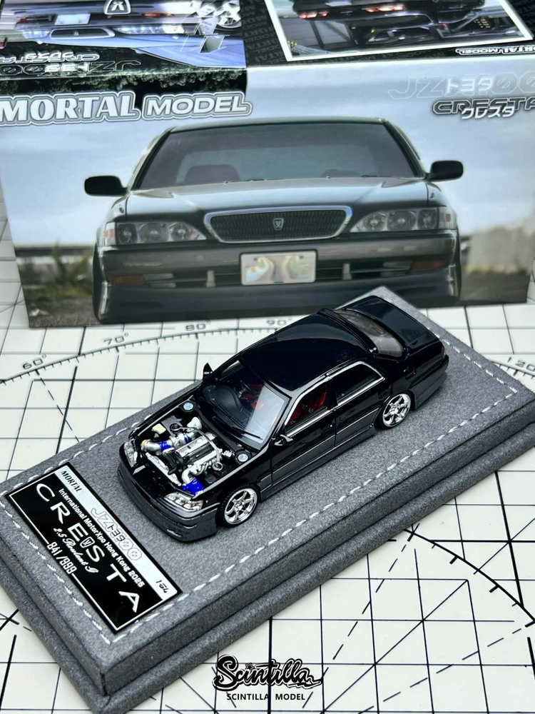 Машинка Mortal Model 1/64 #Toyota Cresta Xpo 2025 Black Alloy Car Model ...
