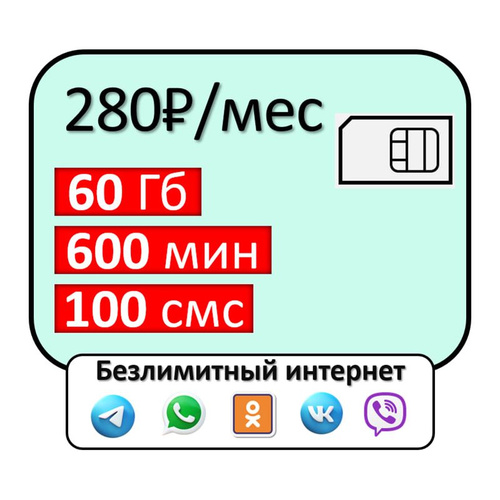 Сим карта безлимитный купить на OZON по низкой цене