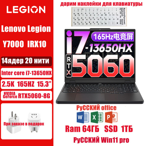 2 отзыв на Lenovo Игровой ноутбук 15.3", Intel Core i7-13650HX, RAM 64 ...