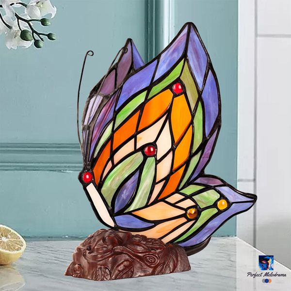 Настольная Лампа Тиффани/Украшение интерьера/форма бабочки/23cm купить на OZON по низкой цене ...