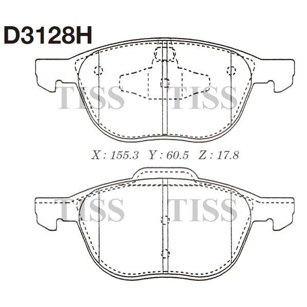 Колодки тормозные дисковые передние для Ford Focus 3 2011-2015, Форд ...