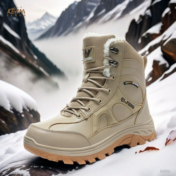 Ботинки дезерты Мужской, Женский KERNA желтый, размер 42 Зима D Шнурки Без каблука Бант Россия ...