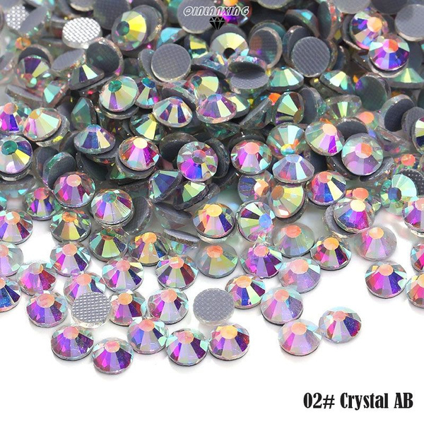 Стразы термоклеевые Crystal AB цвет "голография" 1440шт, размер ss20 (5мм), стеклянные, горячей ...