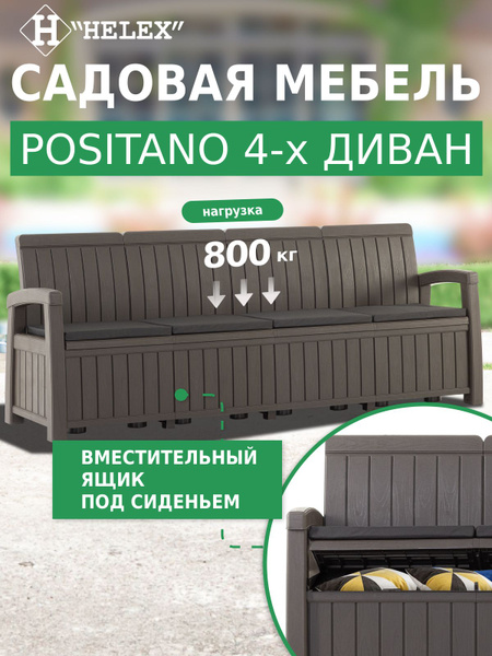 Скамья, Helex 234х65.8х89.8 смкупить на OZON по низкой цене (2452645829)