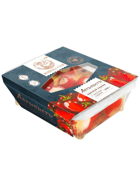 Антипасти Burenka Club красный перчик фаршированный мягким сливочным ...