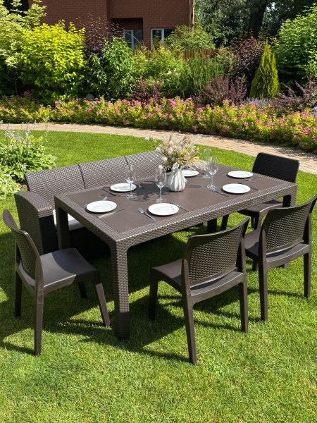 Комплект садовой мебели Royal Family JULY LUX XL, коричневый купить на ...