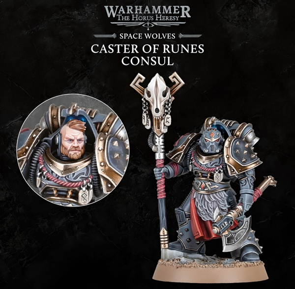 Warhammer 30k Миниатюры / Space Wolves / Caster of Runes Consul (смола ...