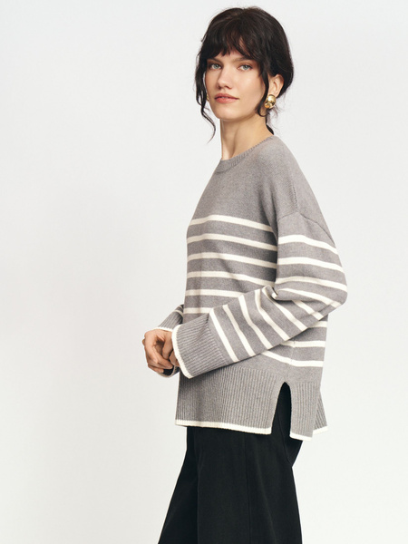 Свитер Женский Zolla серый Хлопок, размер 42 Длинный Китай купить c доставкой на OZON по низкой ...