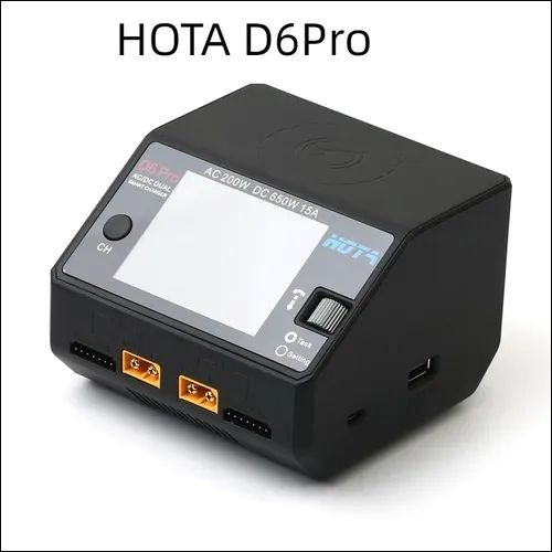 HOTA D6Pro Smart Balance Charger, двухканальный выход Li-Ion Battery ...