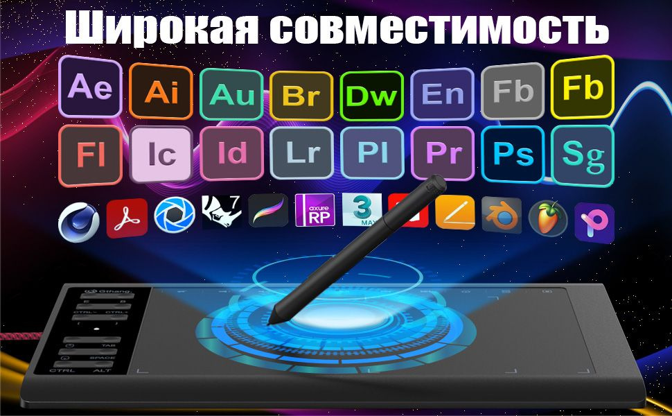 Графический планшет GTHANG SWB, A4, Mac OS, Windows, 16384 уровней, черныйGPTB-017 купить c ...