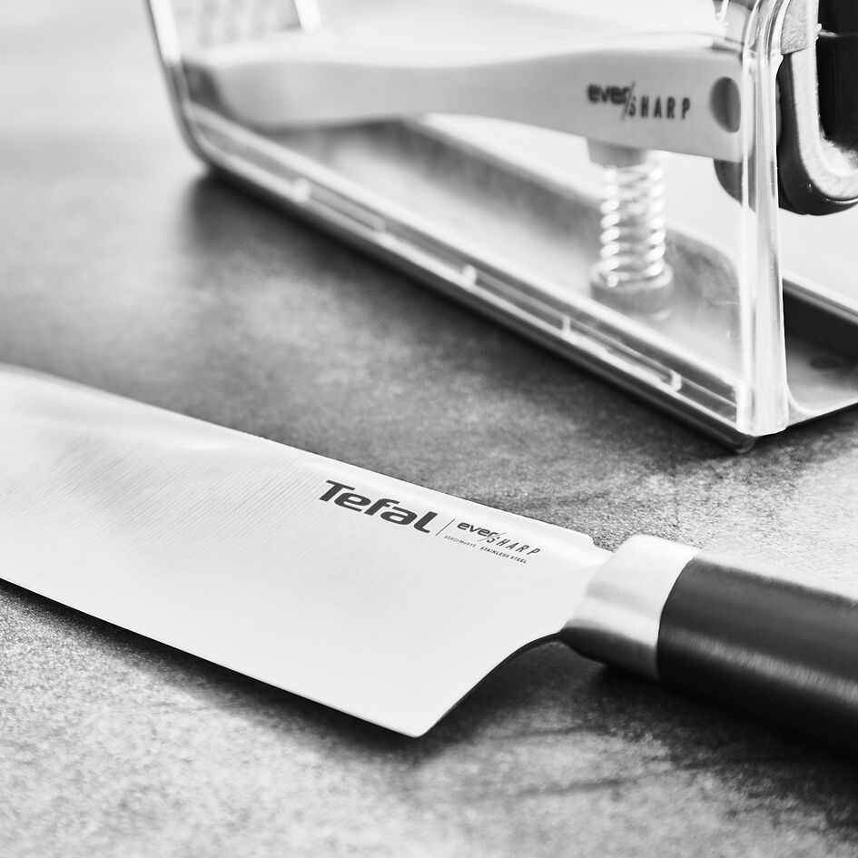 Нож кухонный сантоку Ever Sharp Tefal K2579024 16,5 см, из нержавеющей стали, с эргономичной ...