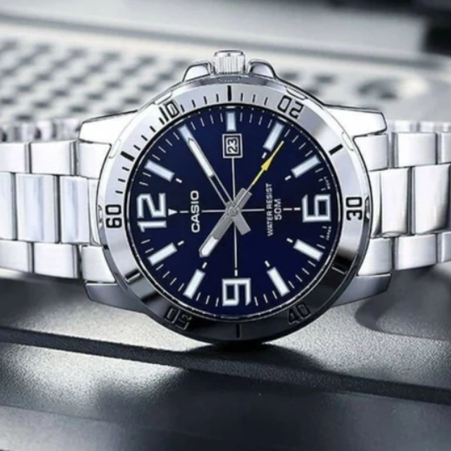 Casio Часы наручные Японские кварцевые наручные мужские часы Casio Соllection Mtp Vd01d 2b на