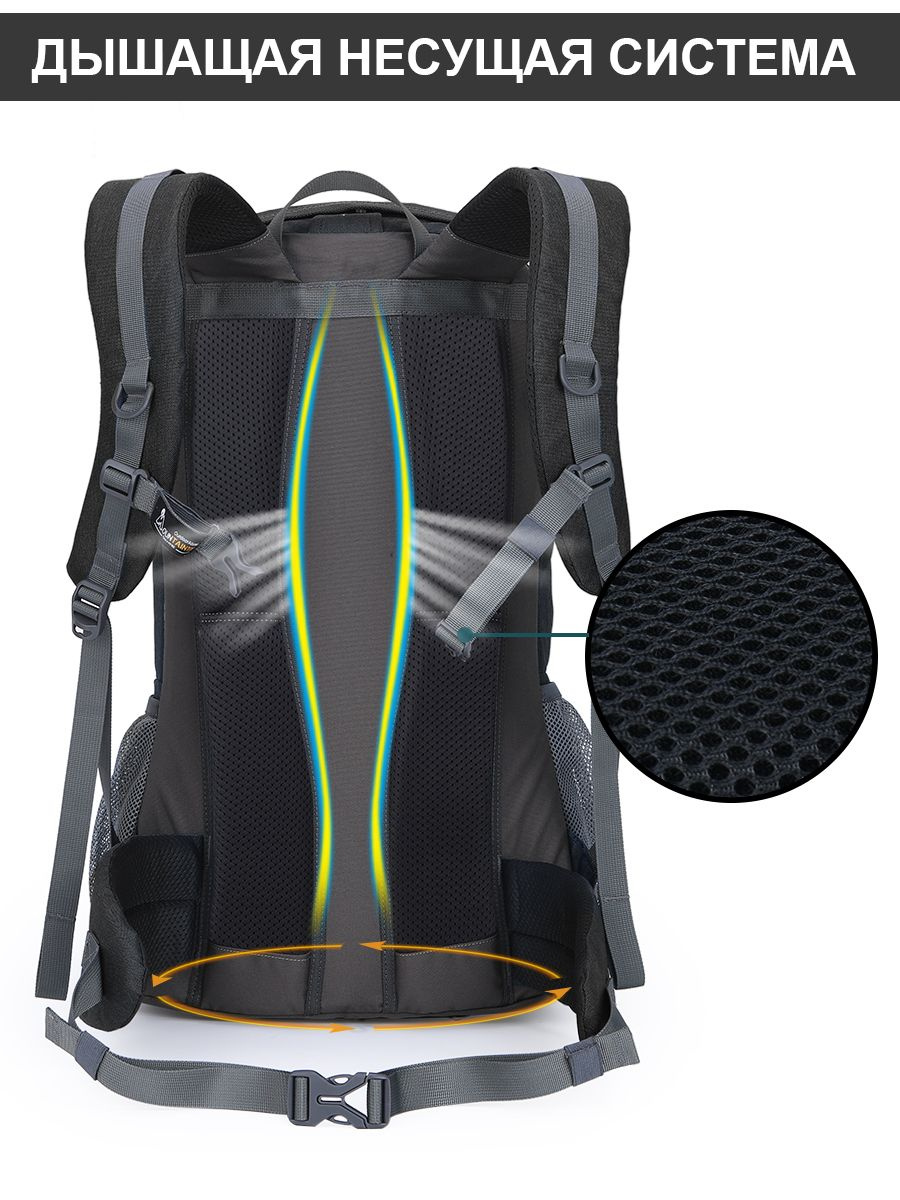 Mountaintop Походный рюкзак на молнии YKK объемом 40 литров M5812II купить на OZON по низкой ...