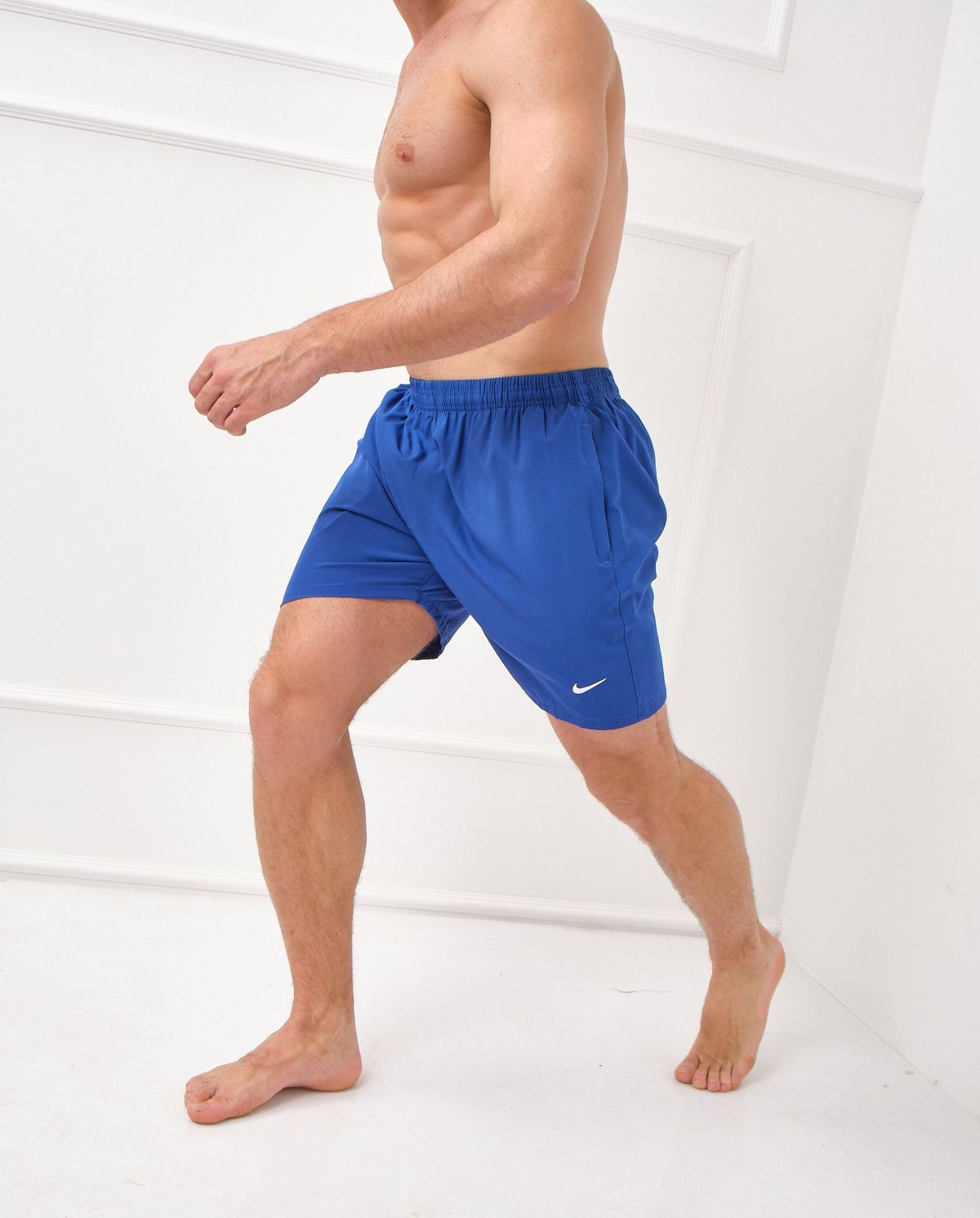 Плавки Мужской LD wear шорты Полиэстер ярко-синий, размер 46 Карманы Китай Пляжный Однотонный ...