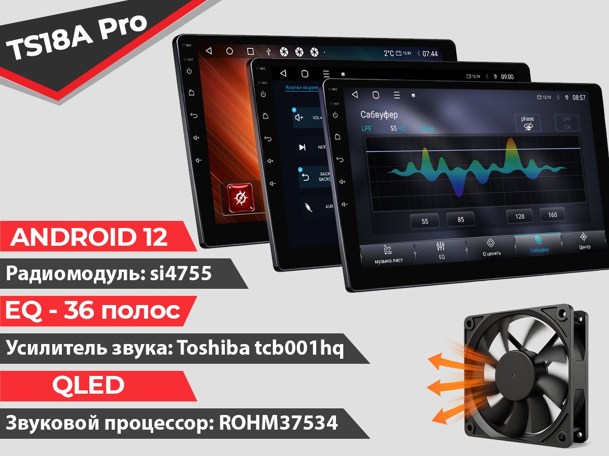 Штатная магнитола TS18A PRO 4+32GB Toyota Land Cruiser 11 200 Тойота Ленд Крузер 11 200 ...