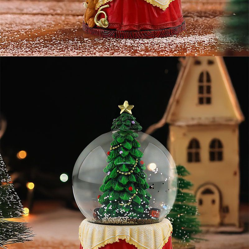 Новогодний сувенир Снежный шар Шар с снегом с Новогодней елкой, диаметр ...