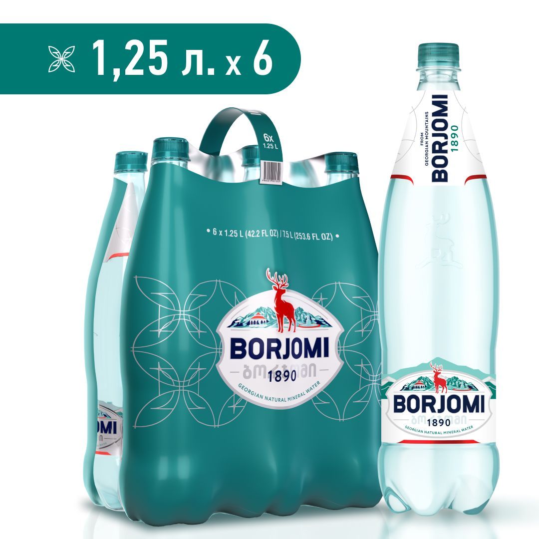 Вода минеральная Borjomi в пластиковой бутылке, 6 шт х 1,25 л купить на ...