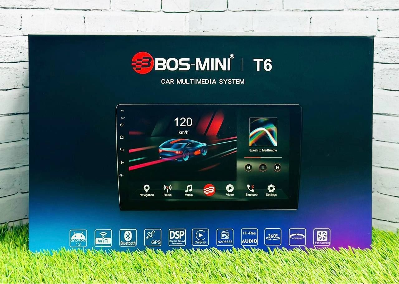 Автомагнитола Android Bos-Mini T6 8-ядер 4/64GB, 10-дюйм Qled,DSP ...