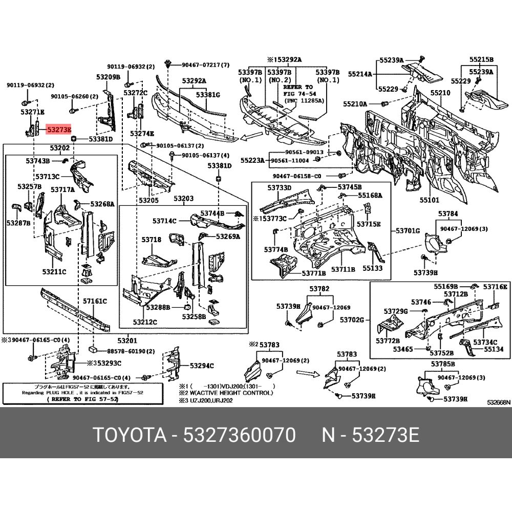 Крепление переднего бампера правое для Toyota Land Cruiser 200 2007 ...