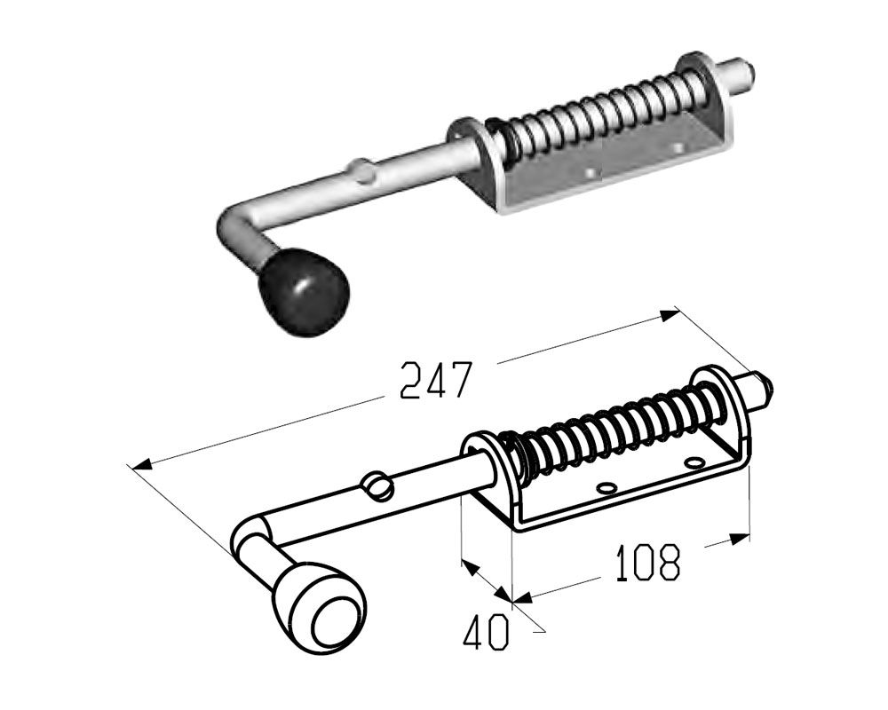 Засов SB0100 ALUTECH 401960000 купить на OZON по низкой цене (2711245309)