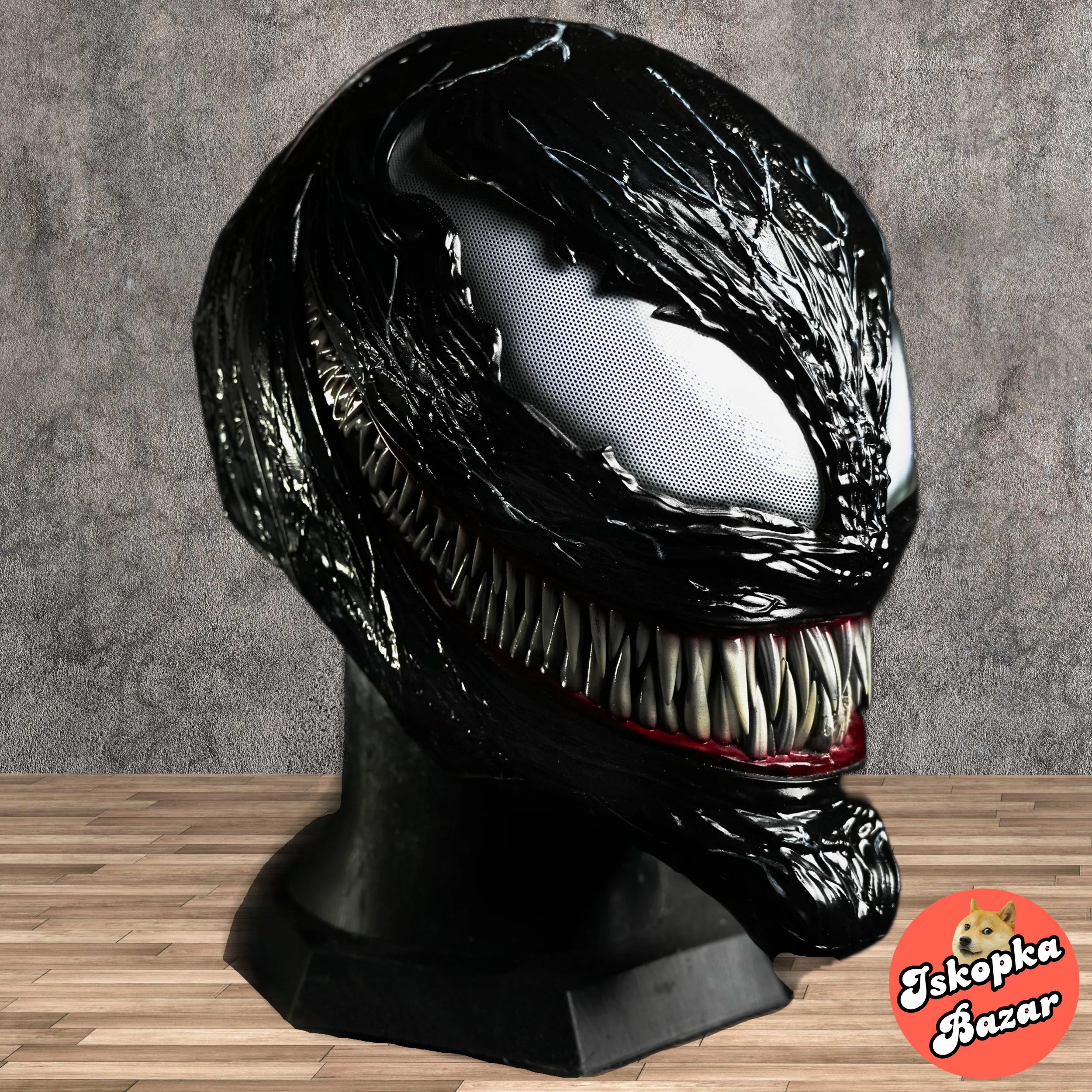Маска Веном Venom 3 без языка (для взрослых) носимая копия реквизита ...