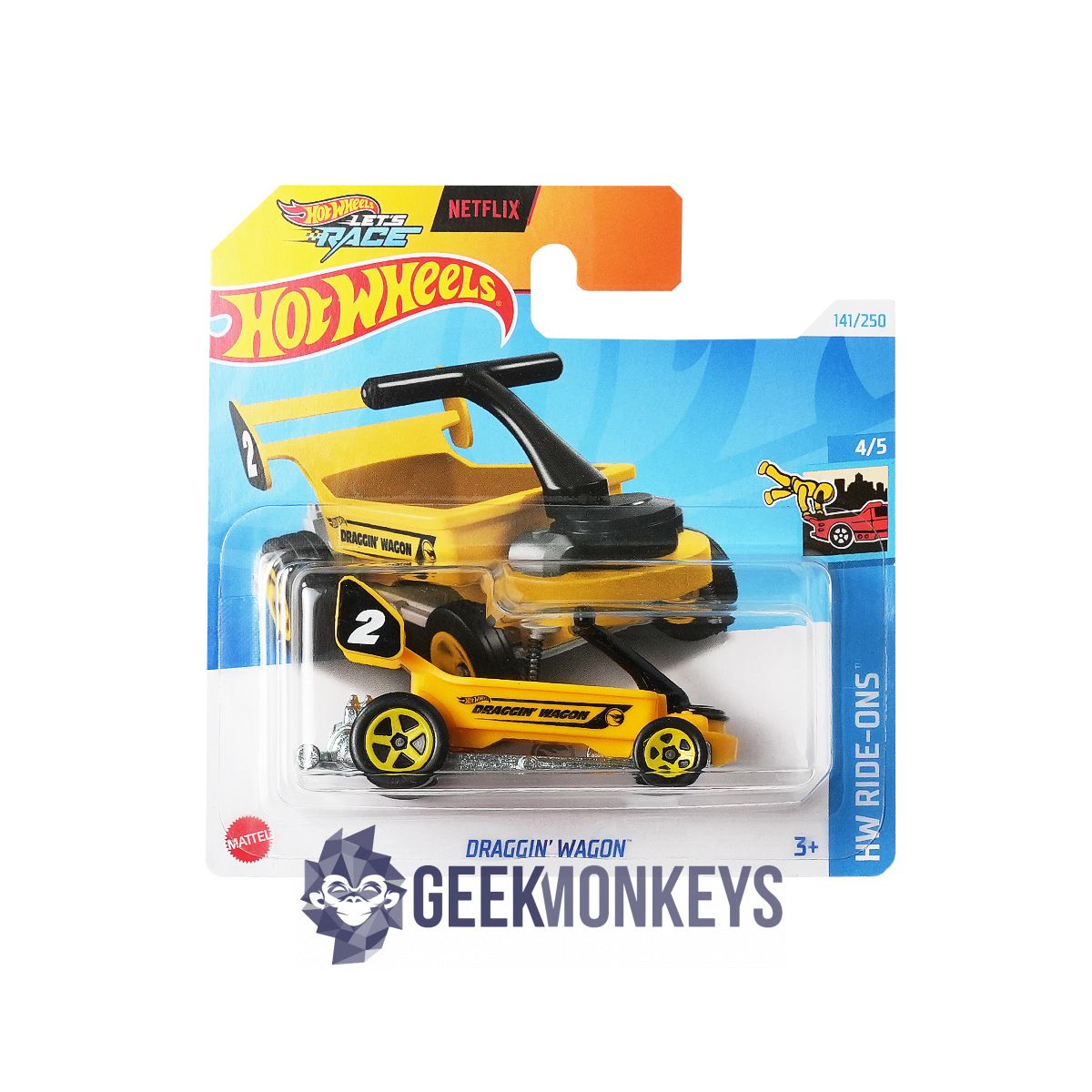 Машинка Хотвилс игрушка коллекционная Hot Wheels Draggin Wagon (желтый ...