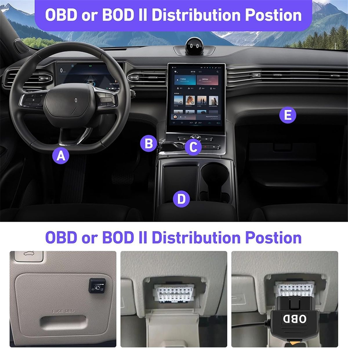 Кабель-адаптер OBD-Type-C USB OBDII для зарядки через провод купить на ...
