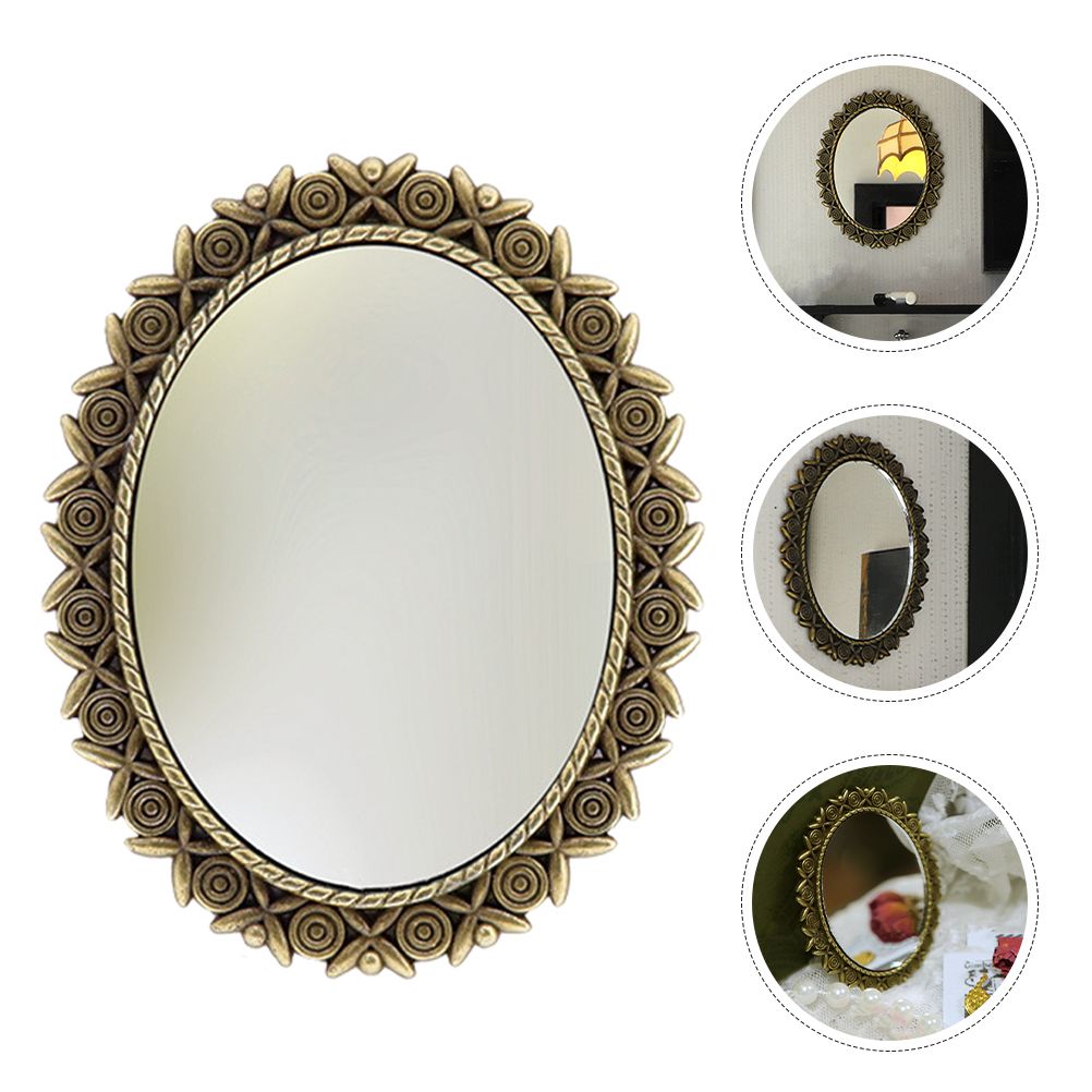 Миниатюрное Зеркало Винтажной Бронзовой Оправы Для Домика 4 90X3 90X0 ...