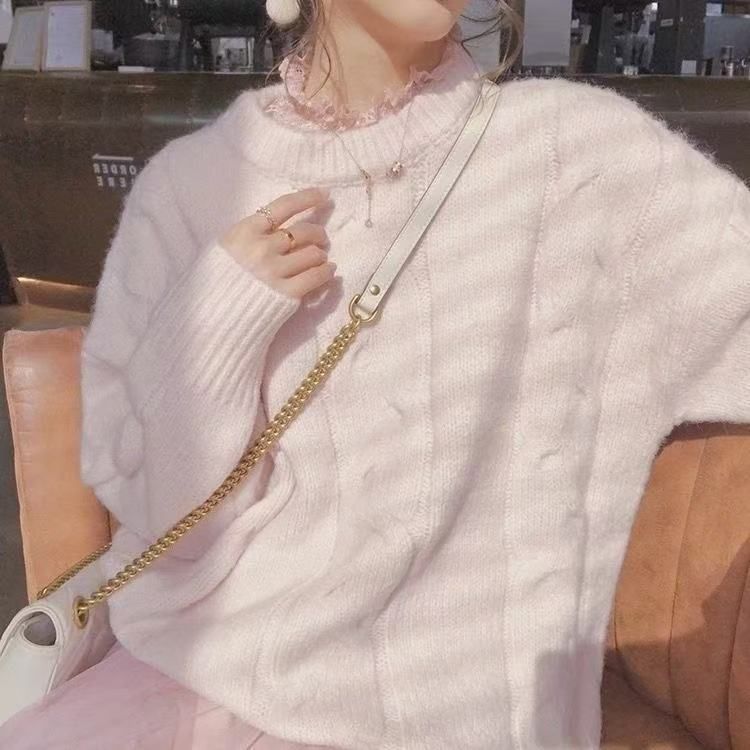 Джемпер Женский бледно-розовый Софт, размер 46 Без застежки свободный ...