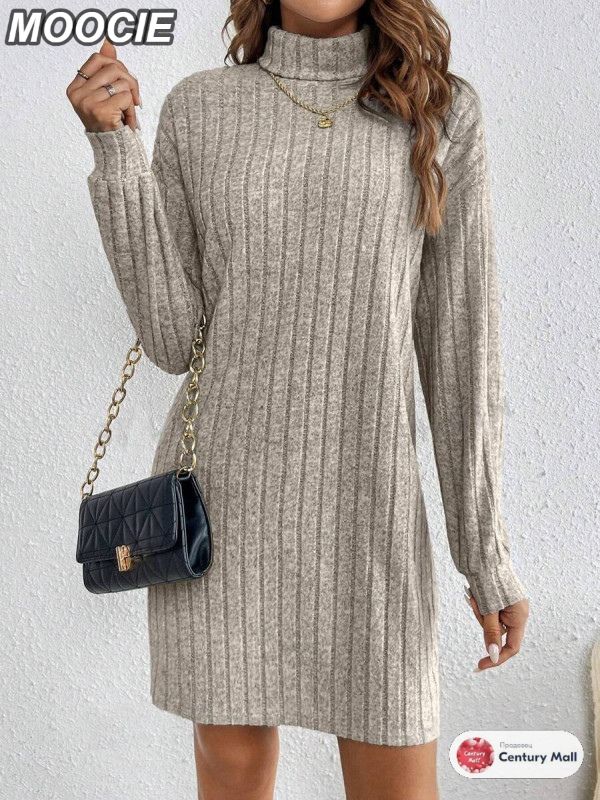 Платье Женский MOOCIE хаки платье-свитер Длинный, размер 44 купить c ...
