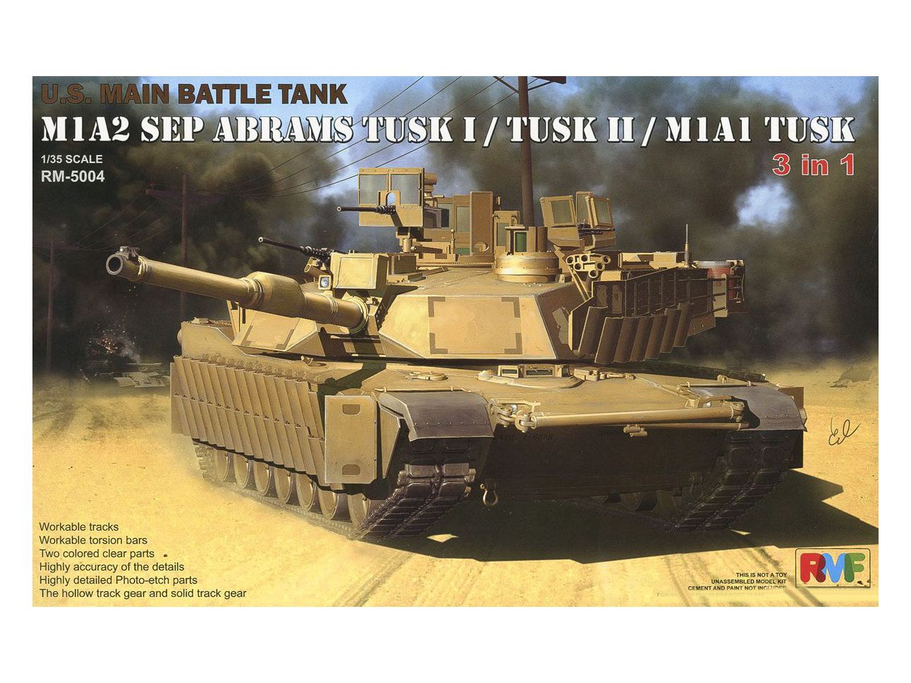 Американский основной боевой танк М1Ф1/М1Ф2 Tusk с рабочими траками 1: ...