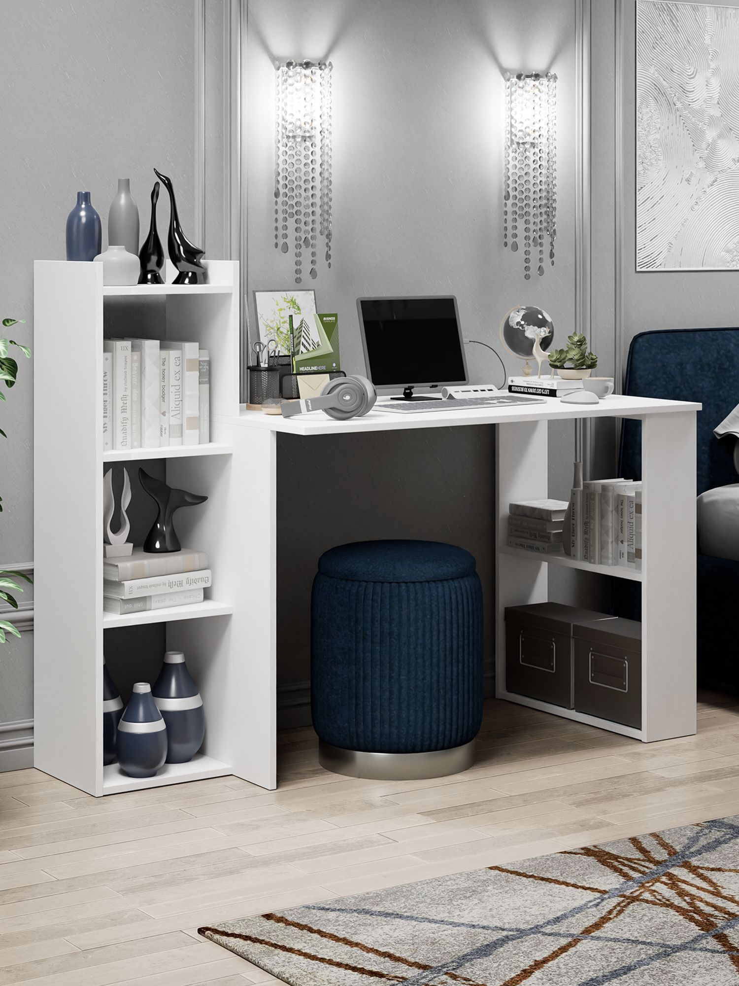 Письменный стол MFMaster Стол-стеллаж Uno-27, 139.1х50х107.7 см купить c доставкой на OZON по ...