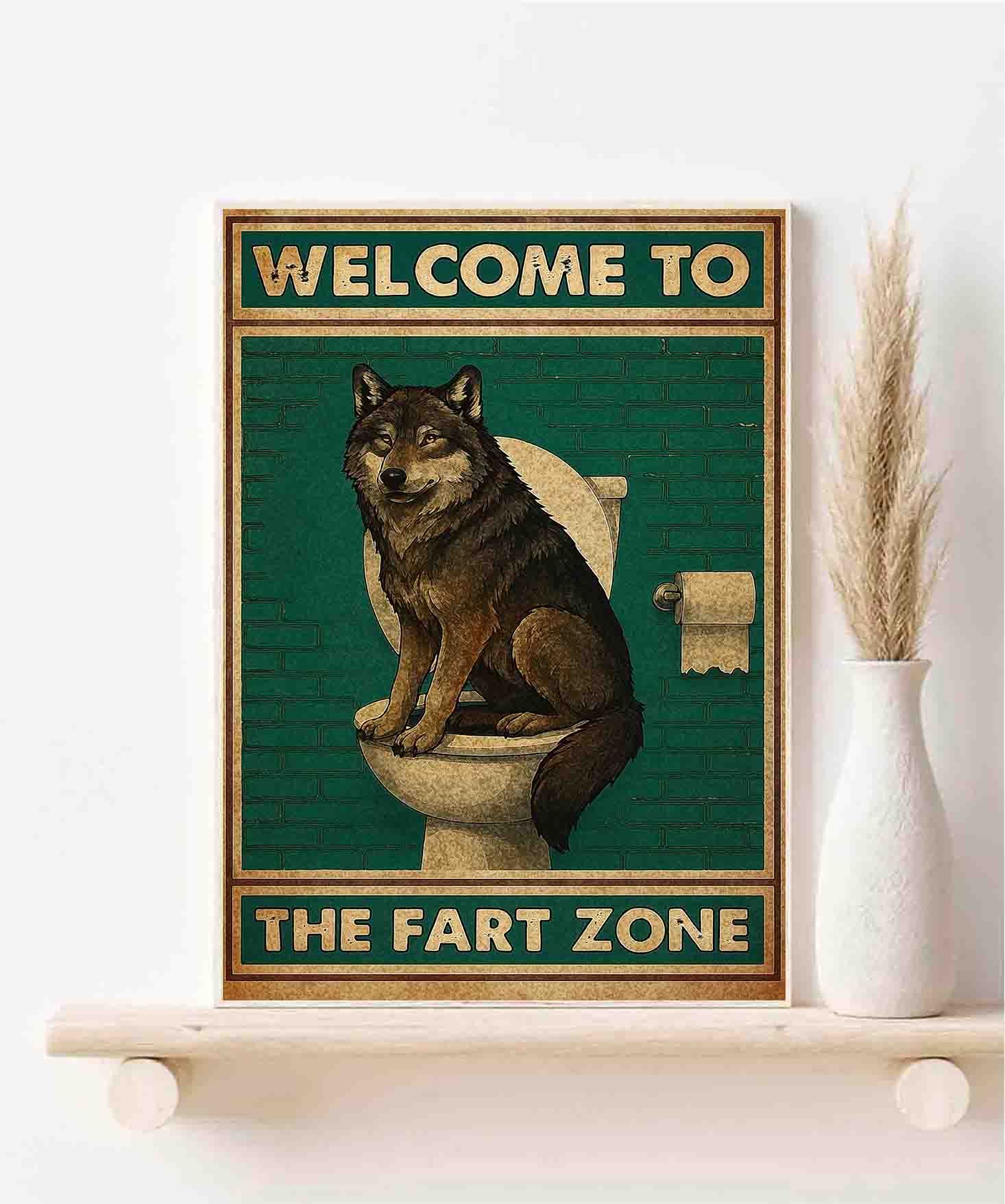Плакат Животные Животное-волк, Welcome To The Fart Zone, 42 29.7 купить ...