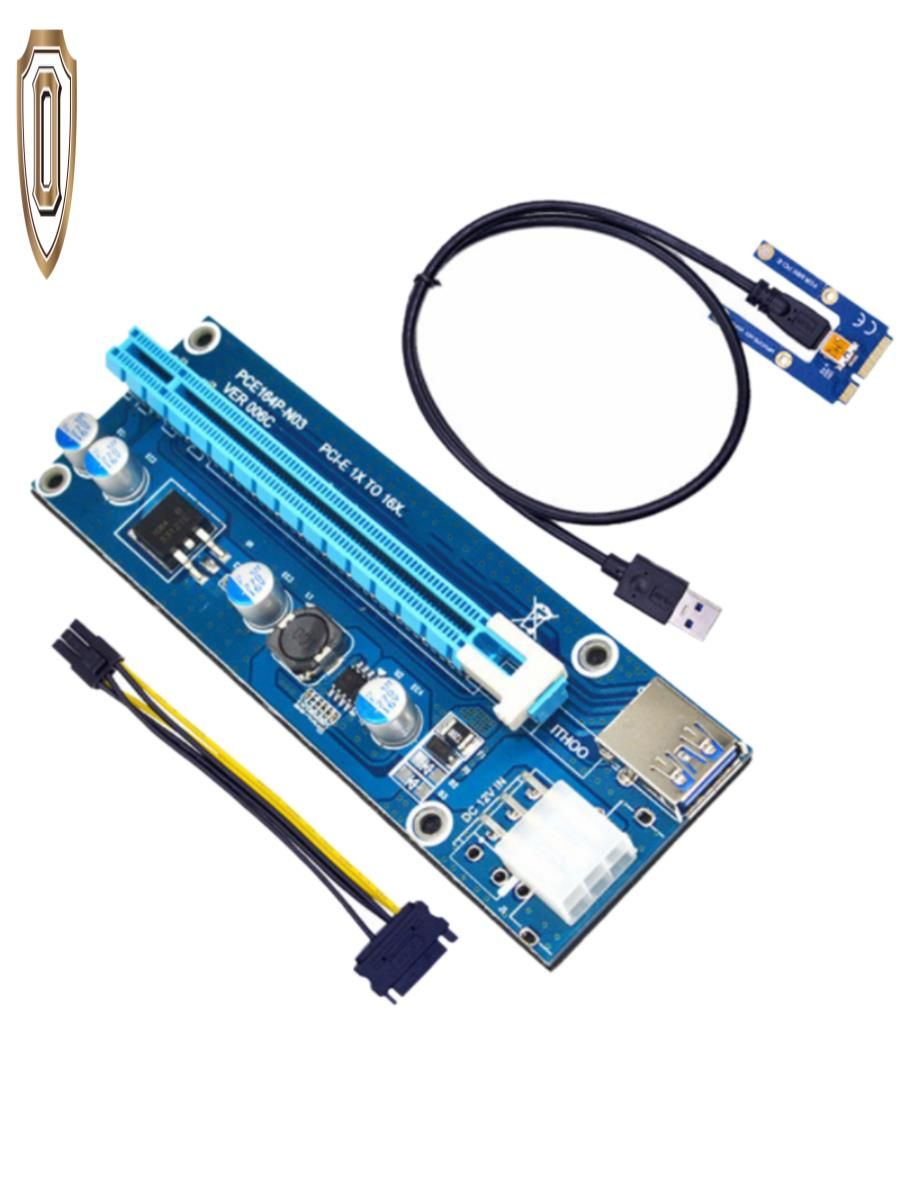 ( T R) Mini PCIe to PCI Express 16X Riser совместим с ноутбука Внешняя ...
