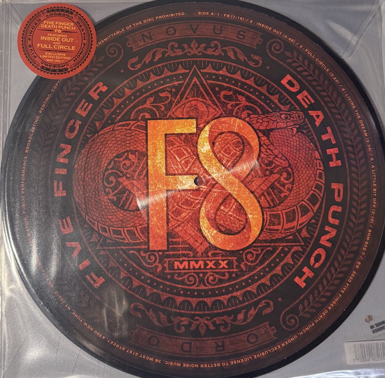 Виниловая пластинка Five Finger Death Punch. F8 (Limited picture vinyl ...