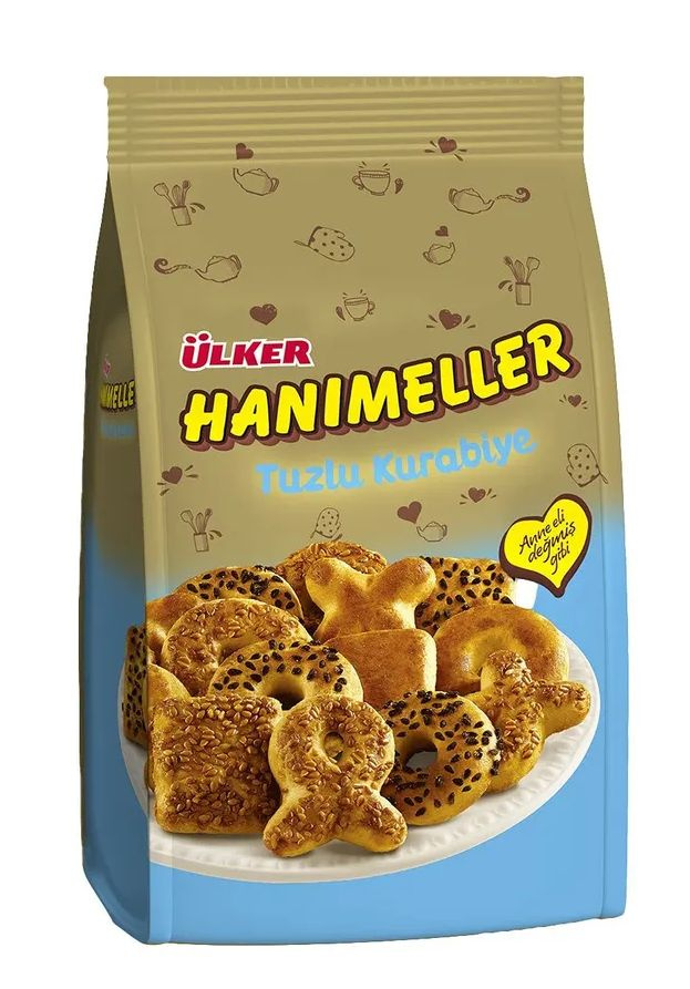 Ulker Hanimeller Печенье Ханимеллер сдобное слоеное с кунжутом, 150 гр ...