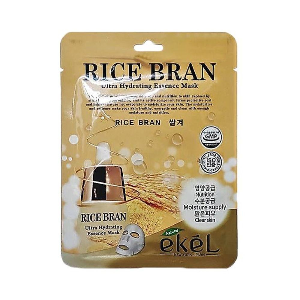 EKEL Rice Bran Ultra Hydrating Essence Mask Тканевая маска для лица с ...