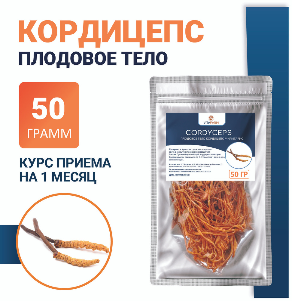 Кордицепс милитарис (Cordyceps militaris) плодовые тела 50гр - купить с ...