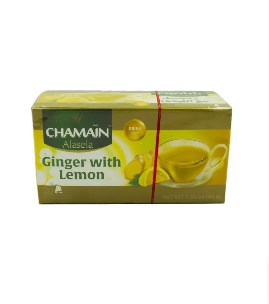 Чай натуральный ИМБИРЬ с ЛИМОНОМ / пакетированный чай "Chamain" 44гр ...