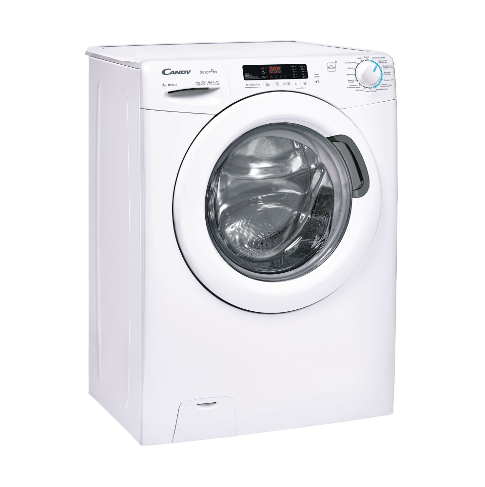 Узкая стиральная машина Candy SMART PRO CSH41273DW/2-07, 7кг, 17 программ, 1200 об/мин, с паром ...