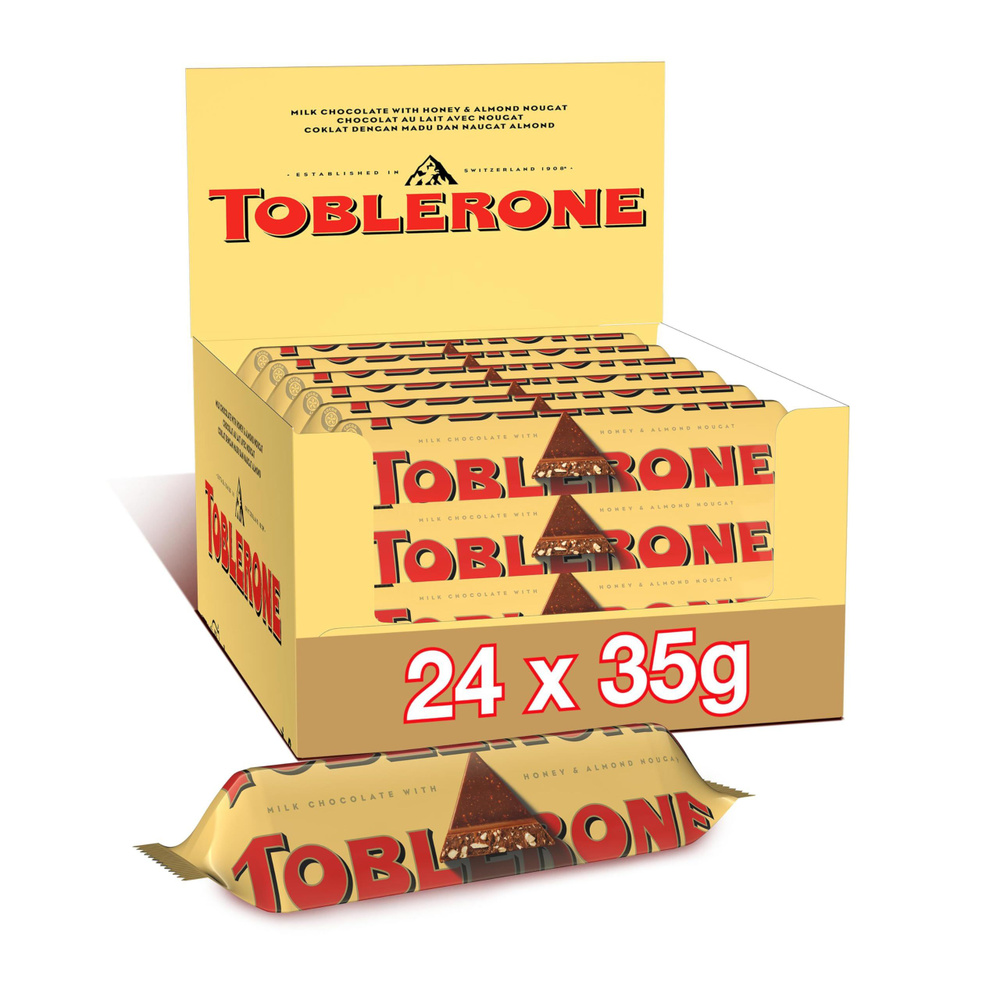 Молочный шоколад Toblerone (Тоблерон) 24 шт. х 35 гр. - купить с ...