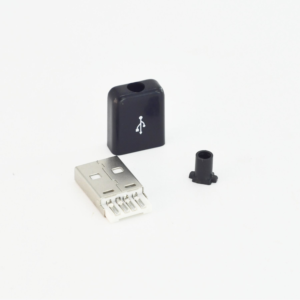 Разъем Usb Type A типа штекер на кабель под пайку купить с доставкой