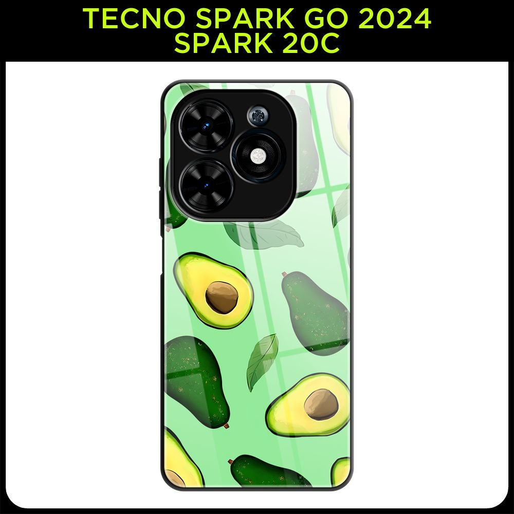 Стеклянный чехол на Tecno Spark Go 2024 Spark 20c Текно Спарк Го 2024