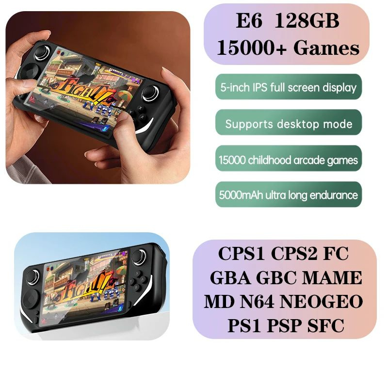 E6 Handheld game console Портативная игровая консоль , портативная ...