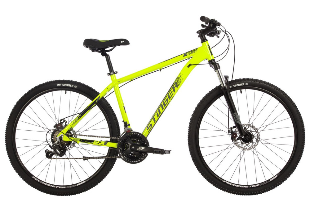 Велосипед STINGER 27.5" ELEMENT EVO зеленый, алюминий, размер 20" - купить по выгодной цене в ...