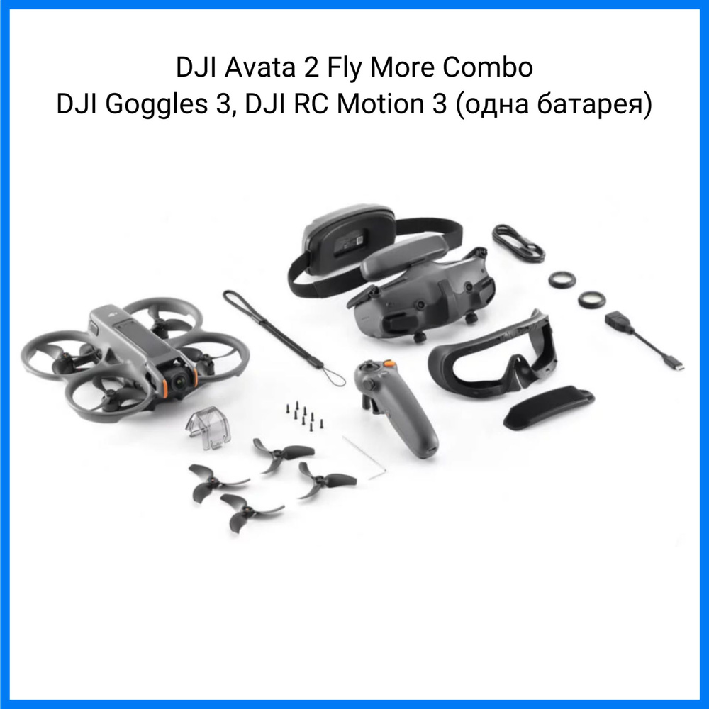 FPV синевуп DJI Avata 2 Fly More Combo - DJI Goggles 3, DJI RC Motion 3 ...