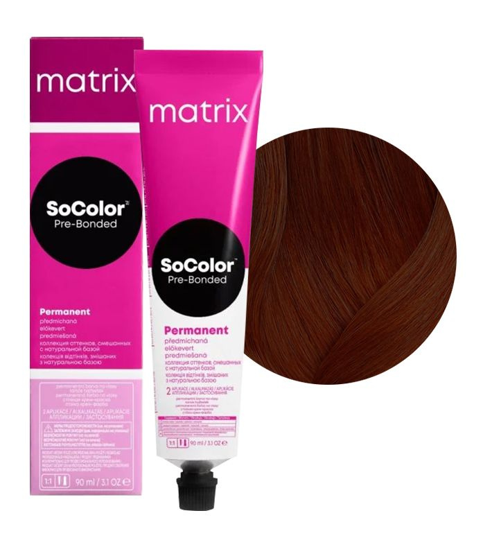 Краска для волос Matrix SoColor Pre-Bonded 6MR темный блондин мокка ...