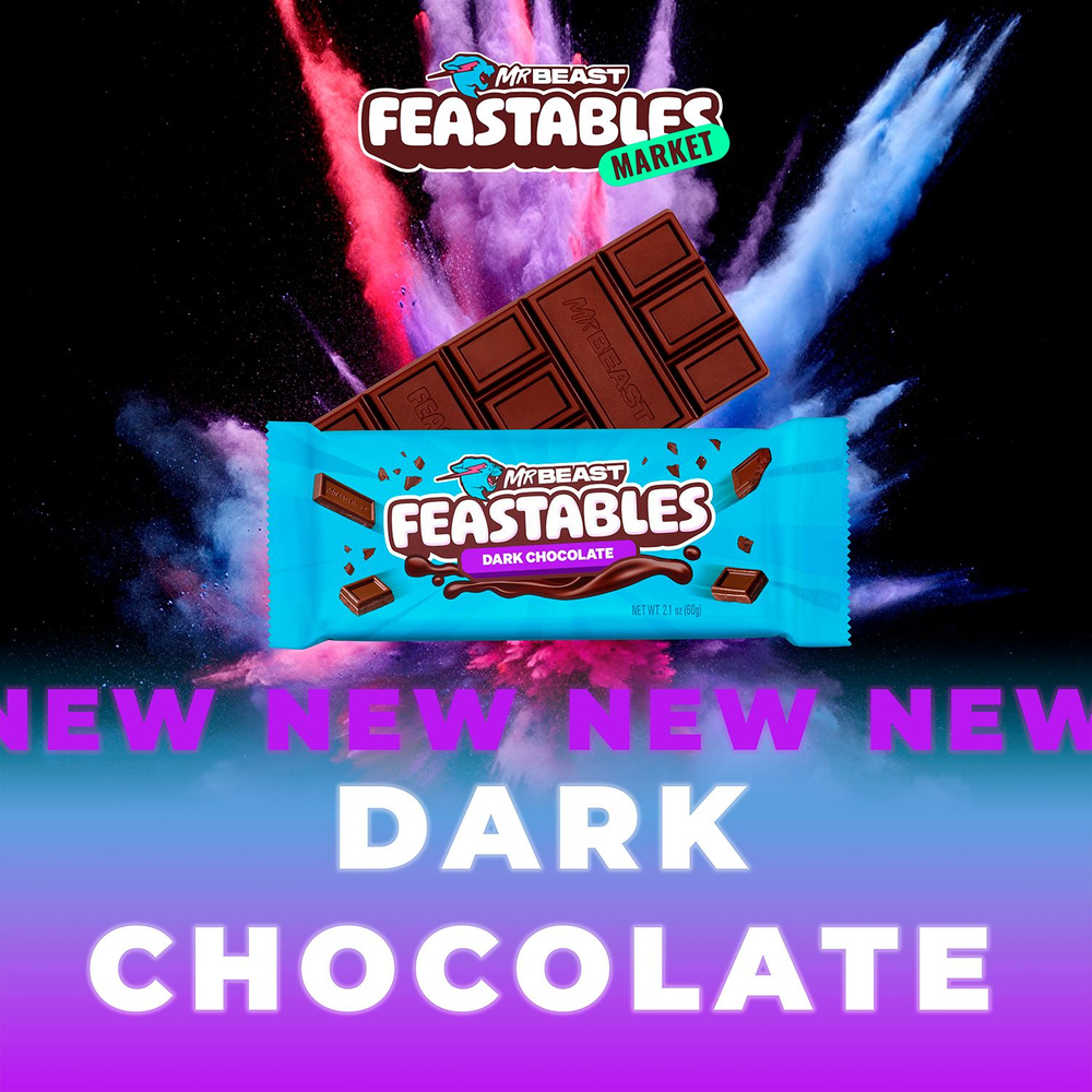 Шоколад feastables от Mr.Beast dark chocolate купить на OZON по низкой ...