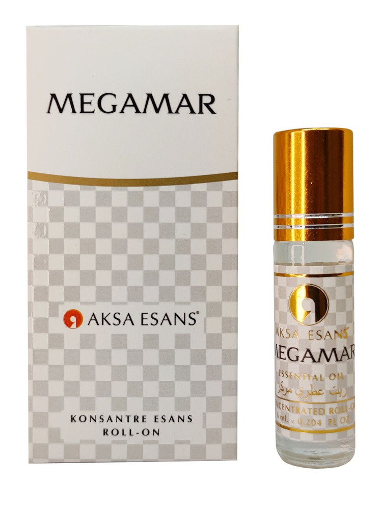 AKSA ESANS Духи-масло Concentrated Essential Oil MEGAMAR, (Турецкие роликовые масляные духи ...